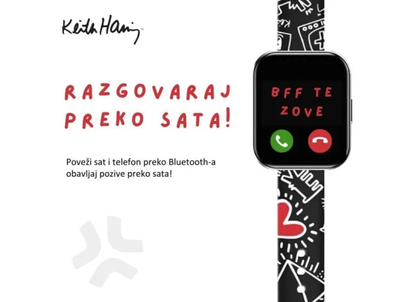 Celly Pametni sat keith haring, Crni