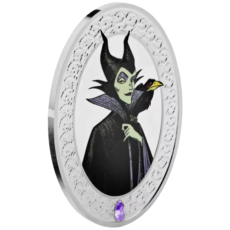 Srebrni novčić Disney Villains Maleficent 1 oz – Grdana