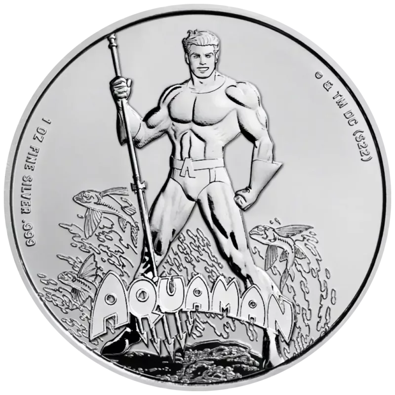 Srebrni novčić Aquaman 1 oz – DC Comics