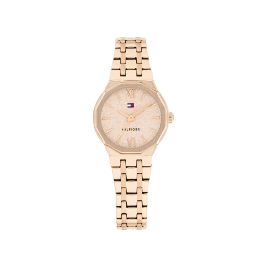 Tommy Hilfiger 1782887 ženski sat MACKENZIE Mini Rose Gold Tone Stainless Steel Monochromatic Look Glitter Dial 25mm