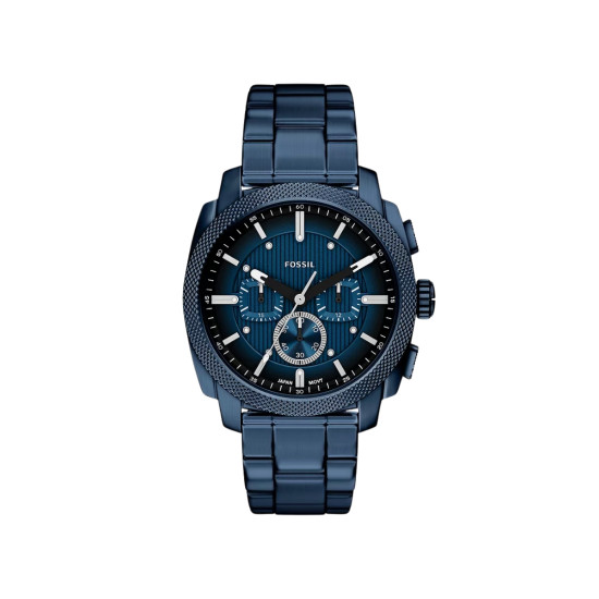 Fossil FS6167 muški sat Machine Chronograph Navy Blue Stainless Steel Monochromatic Textured Details Dial 44mm