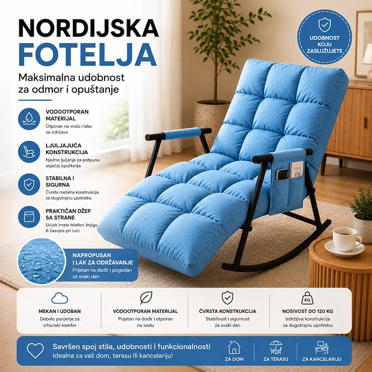 Nordijska fotelja za ljuljanje