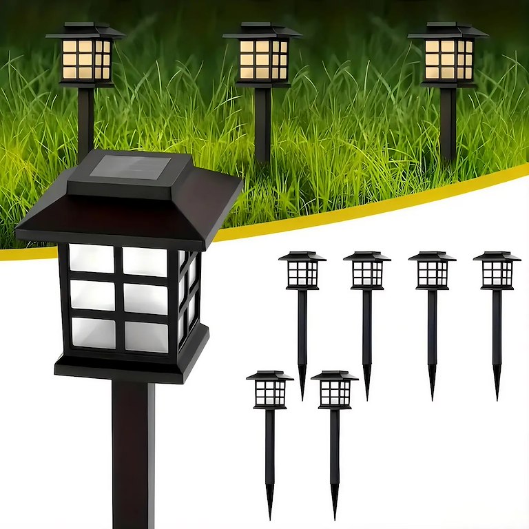 Solarne Baštenske Lampe - 6 Komada