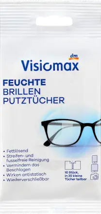 Visiomax
Vlažne maramice za naočare, 20 kom