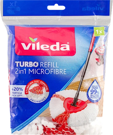 vileda
TURBO REFILL 2in1 zamenska krpa za brisanje podova, za džoger - mikrofiber, 1 kom