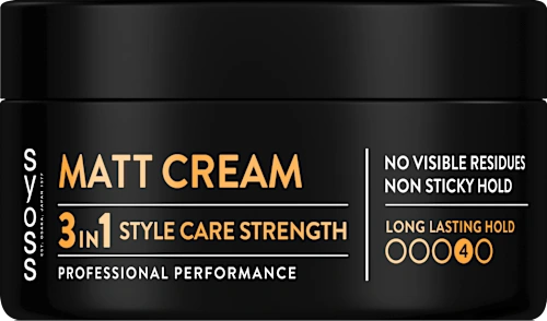 syoss
MATT CREAM 3IN1 pasta za kosu, jačina učvršćivanja: 4, 100 ml
