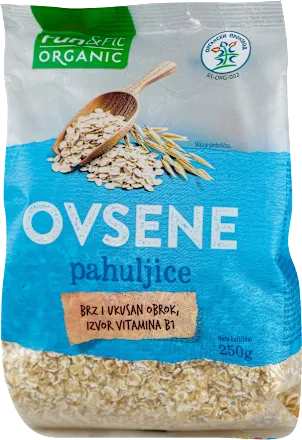 Fun&Fit ORGANIC
ORGANIC ovsene pahuljice, 250 g