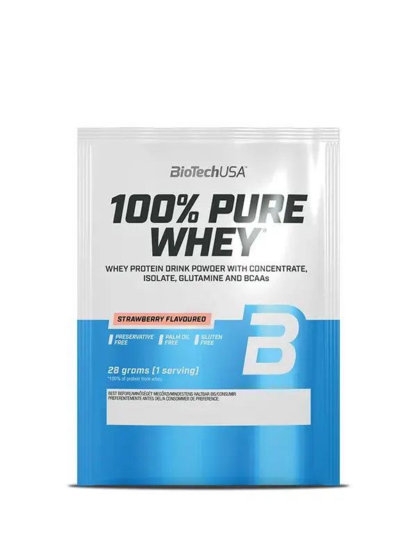 BioTechUSA Whey Protein 100% Pure, Jagoda, 28g