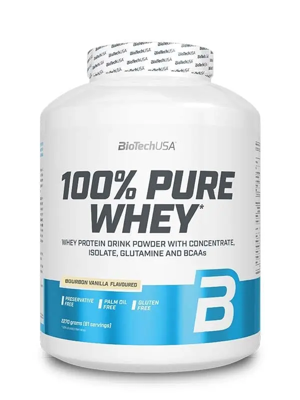 BioTechUSA Whey Protein 100% Pure, Burbon vanila, 2270g