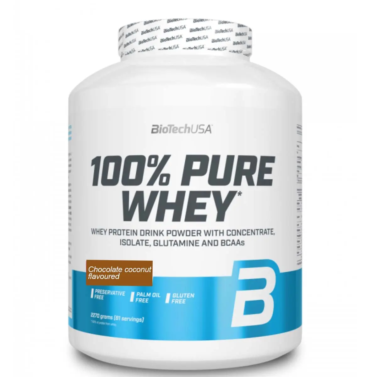 BioTechUSA Whey Protein 100% Pure, Čokolada i kokos, 2270g