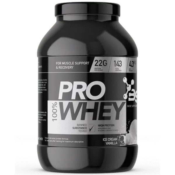 Basic Supplements Whey Protein Pro, Sladoled od vanile, 4.3kg