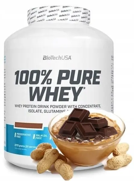 BioTechUSA Whey Protein 100% Pure, Čokolada i kikiriki puter, 2270g