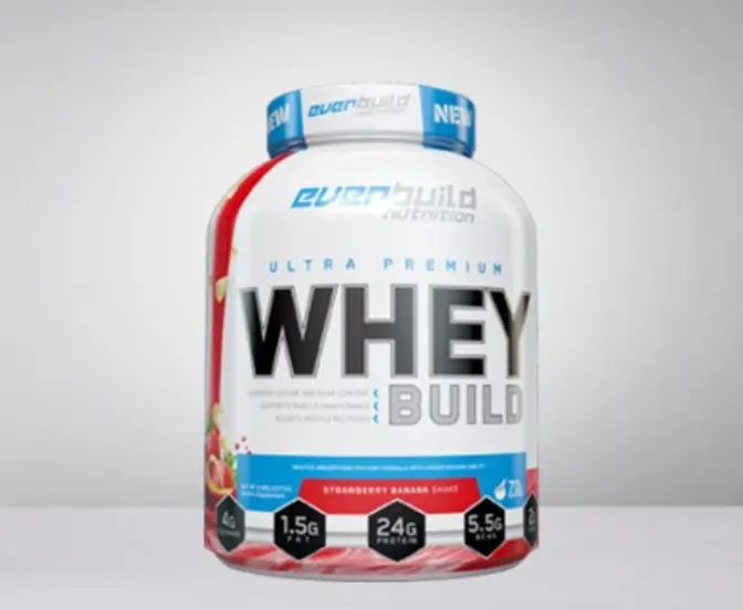 Everbuild Nutrition Whey Protein Build, Jagoda-banan, 2.27kg