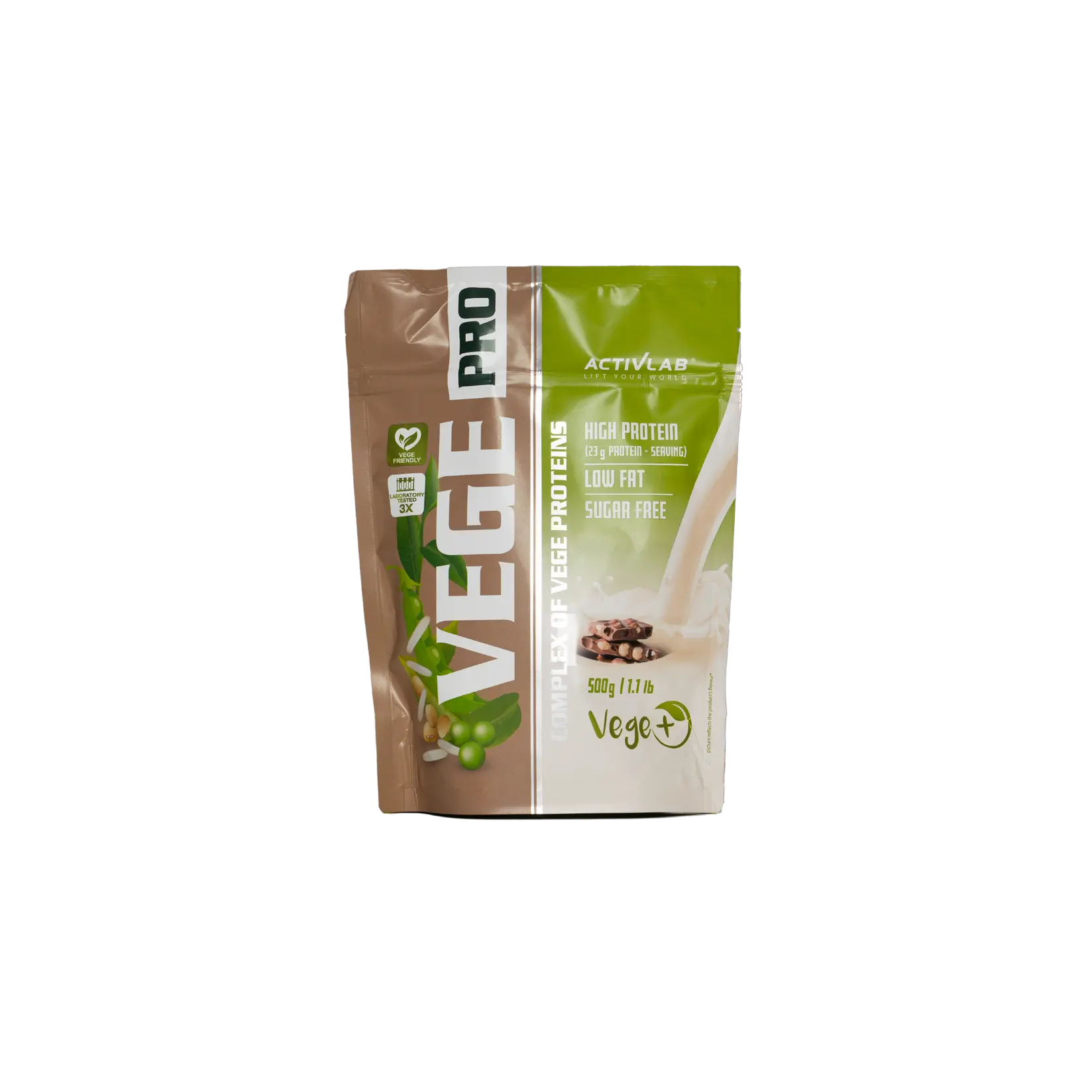 ACTIVLAB Protein VEGE PRO, Čokolada lešnik, 500g