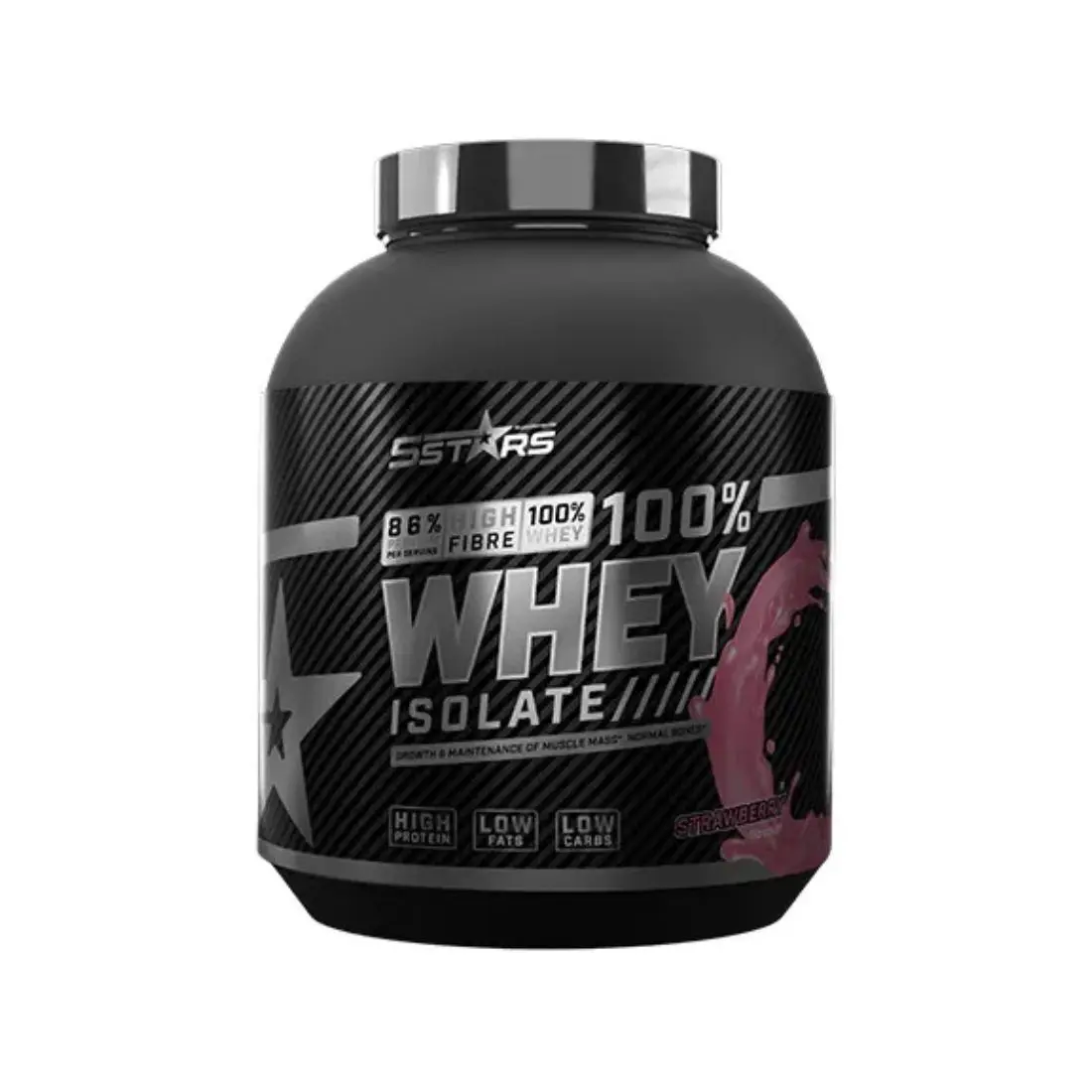5 stars Whey Protein Isolate, Jagoda, 2kg