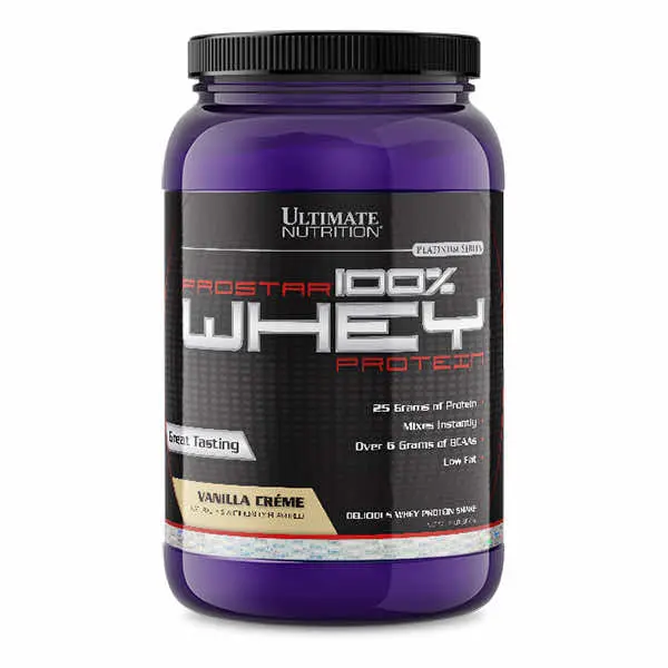 Ultimate Nutrition Whey Protein 100% Prostar, Vanila, 900g