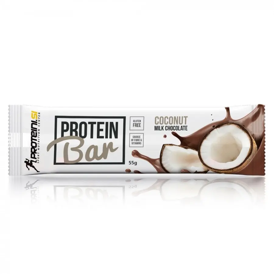 Proteini.si Proteinska čokoladica, Kokos i mlečna čokolada, 55g