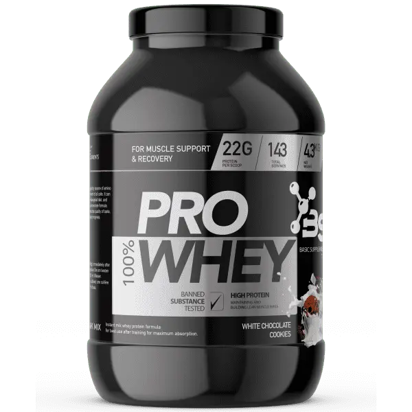 Basic Supplements Whey Protein Pro, Bela čokolada i kolačići, 4.3kg