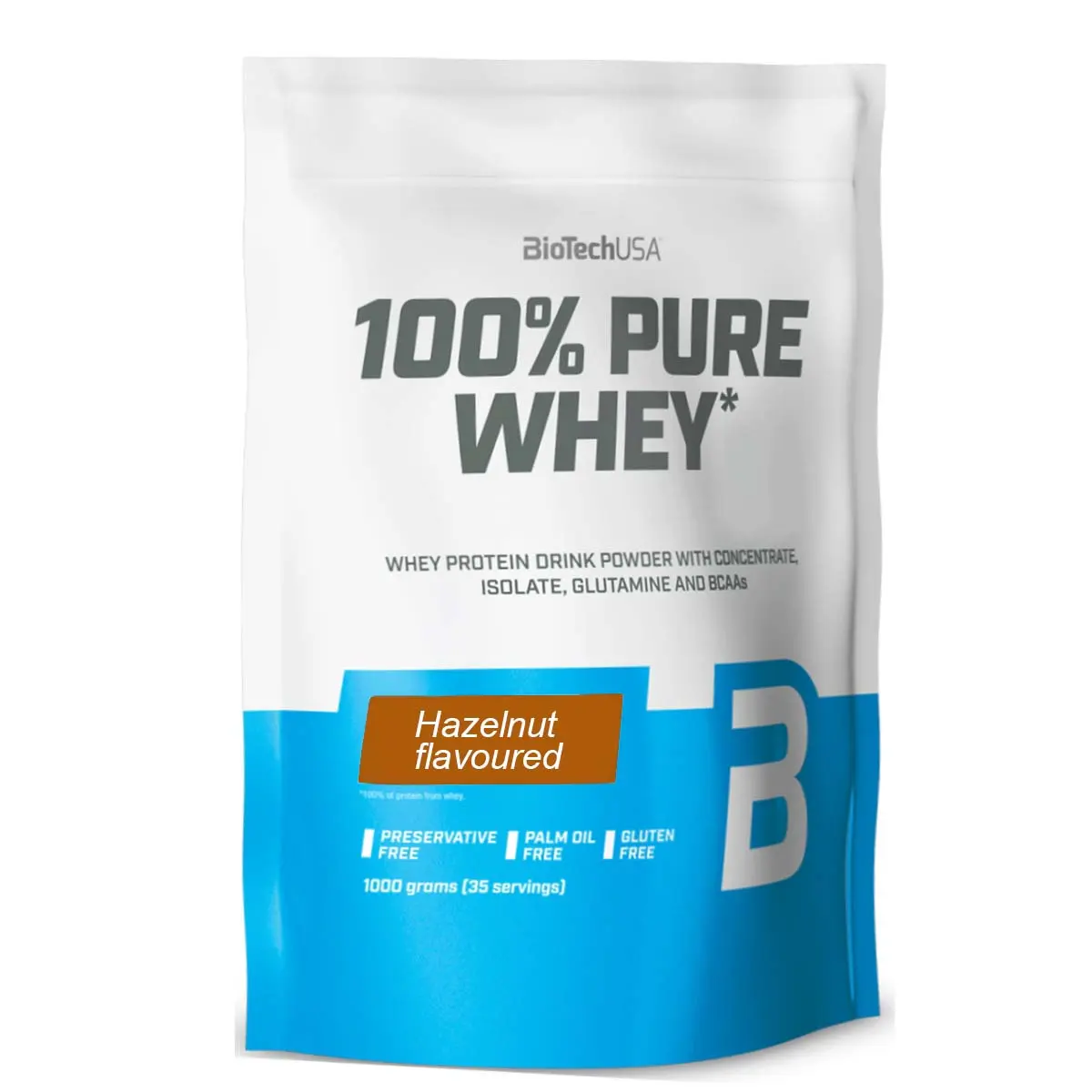 BioTechUSA Whey Protein 100% Pure, Lešnik, 1kg