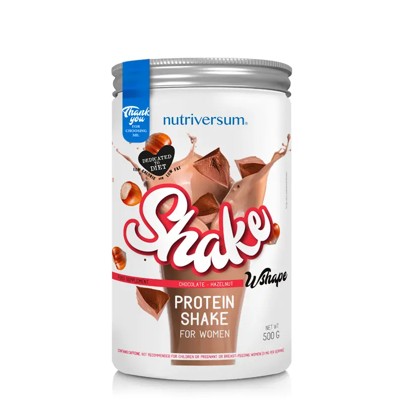 Nutriversum Proteinski šejk za žene Wshape, Čokolada-lešnik, 500 g