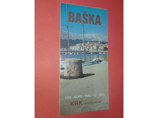 BAŠKA-OTOK KRK-JUGOSLAVIJA,-STARA TURISTIČKA BROŠURA
