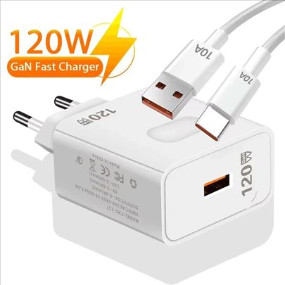 Super brzi USB punjač mobilnog telefona 120W