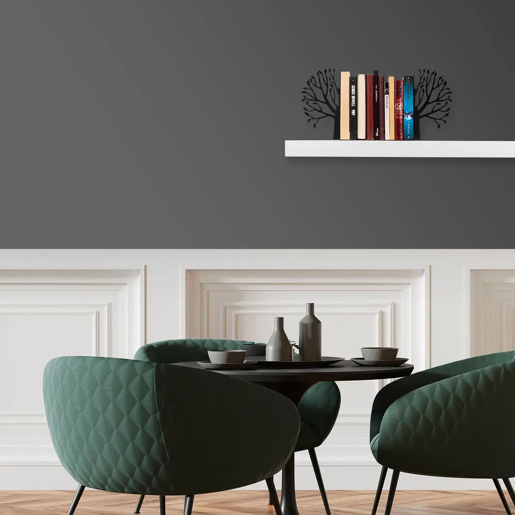 Aberto Design Kitap tutucu 7 Graničnik za knjige, Crni