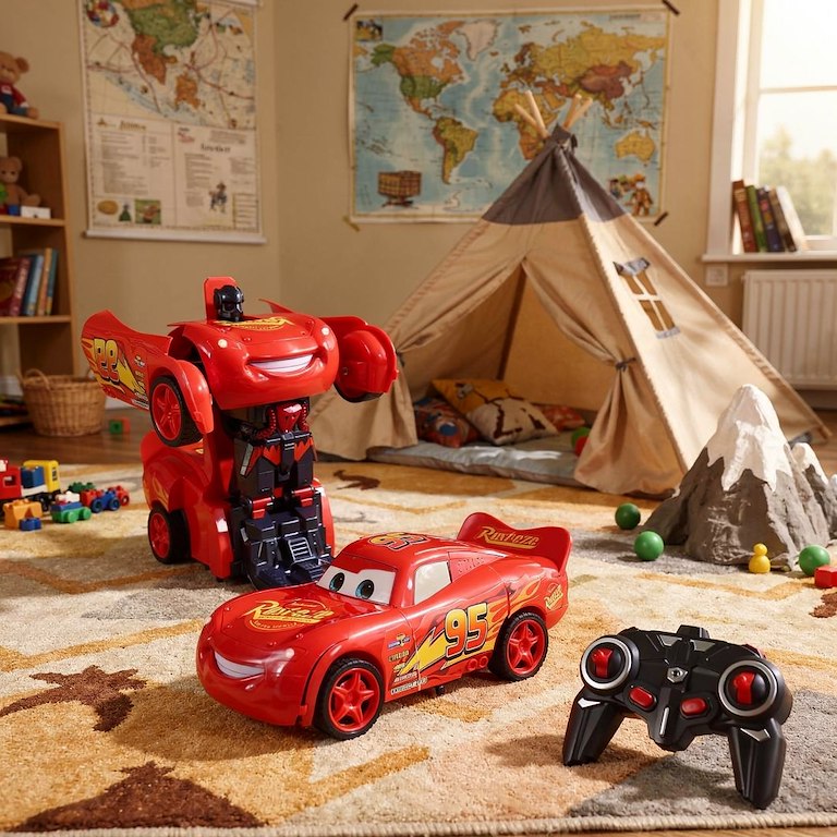 Munja McQueen robot RC auto transformers na daljinski