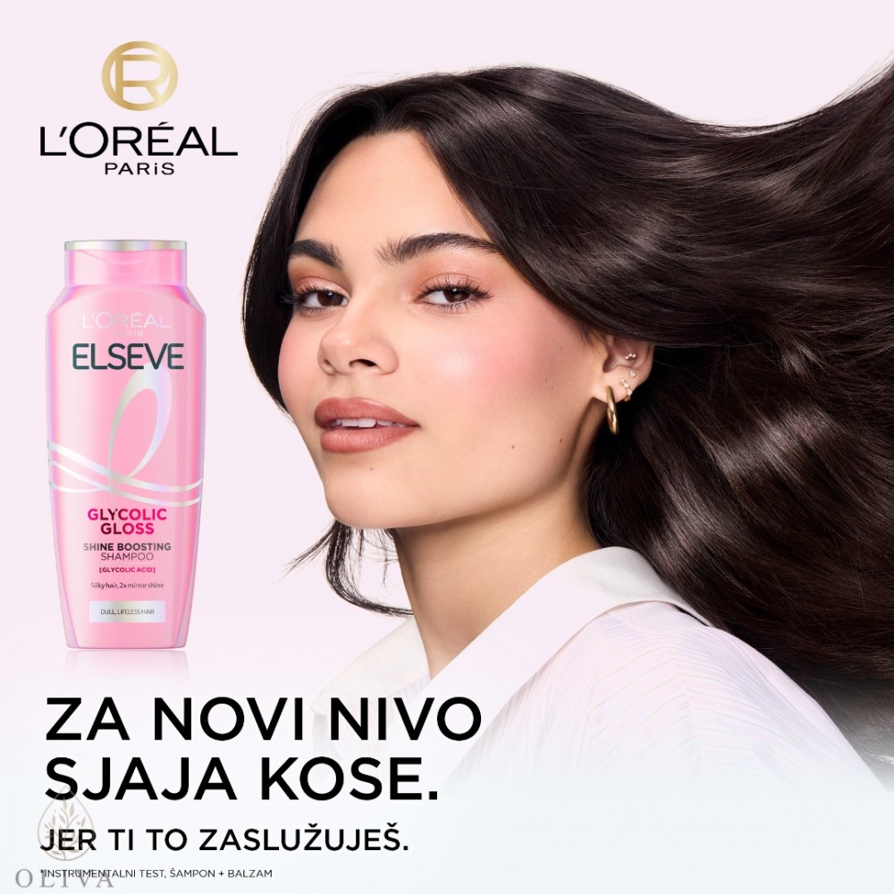 L'OREAL PARIS ELSEVE GLYCOLIC GLOSS ŠAMPON ZA BEŽIVOTNU KOSU BEZ SJAJA 400 ML