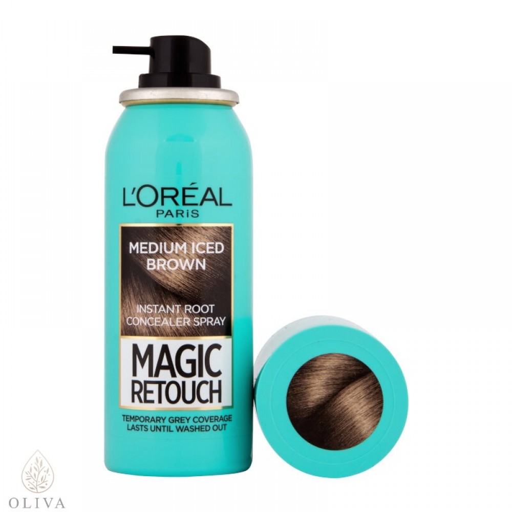 L'OREAL PARIS MAGIC RETOUCH SPREJ ZA PRIVREMENO PRIKRIVANJE IZRASTKA 7 MEDIUM ICED BROWN 75ML