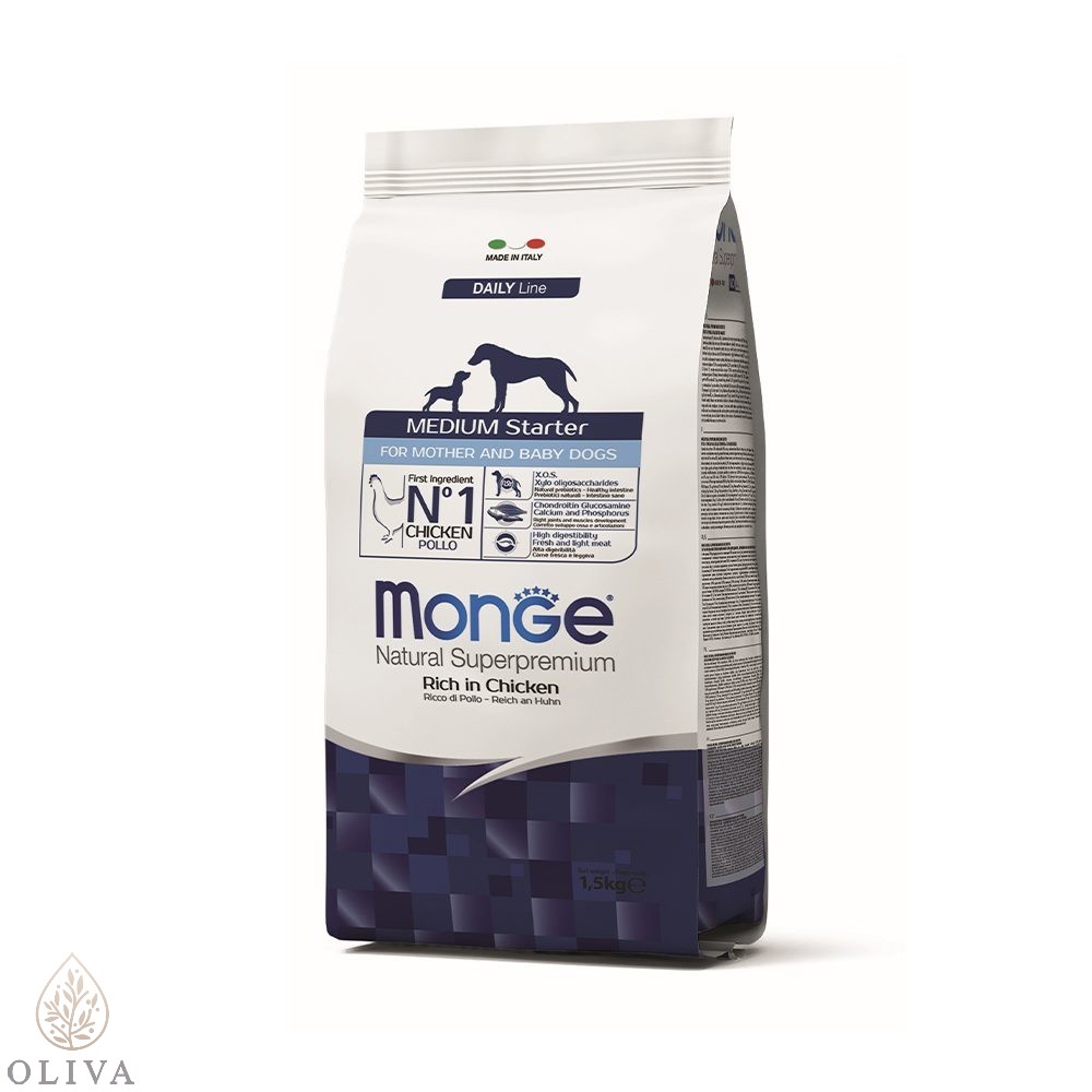 MONGE STARTER ZA SREDNJE RASE SA PILETINOM 1.5KG
