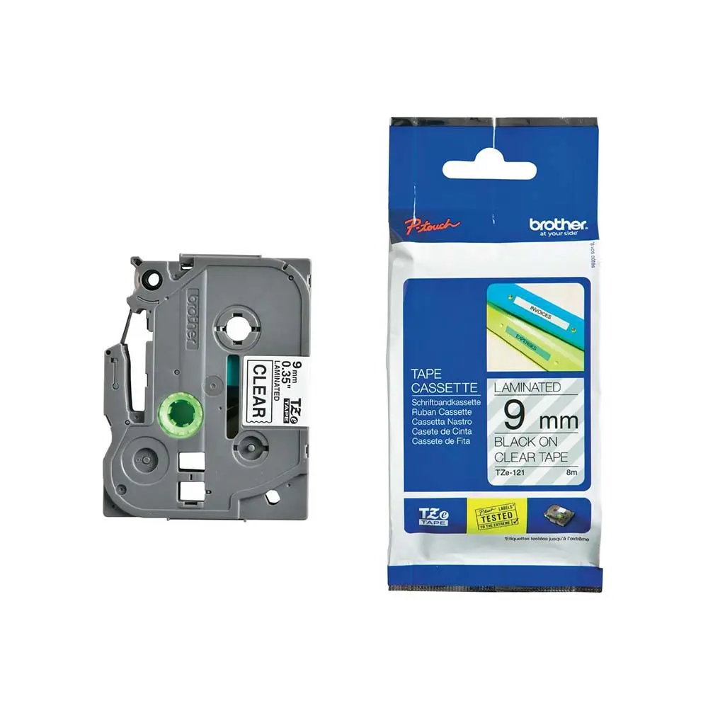 BROTHER Traka TZ e-121 crna na prozirno 9mm