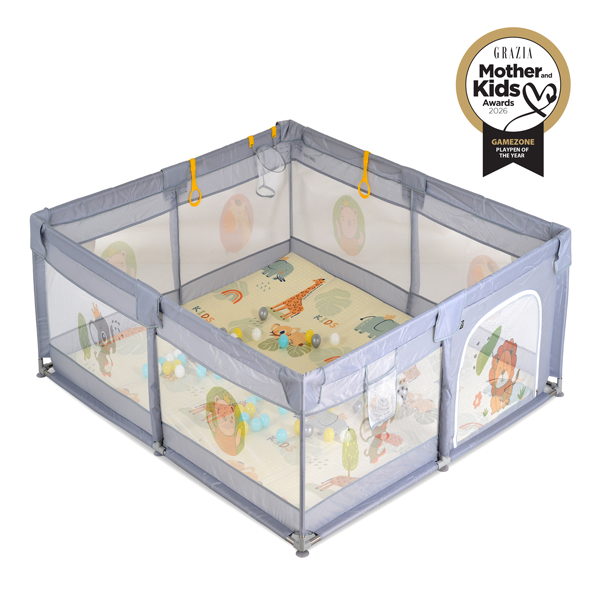 Cangaroo Ogradica za igru Gamezone 120x120cm Grey CAN0428