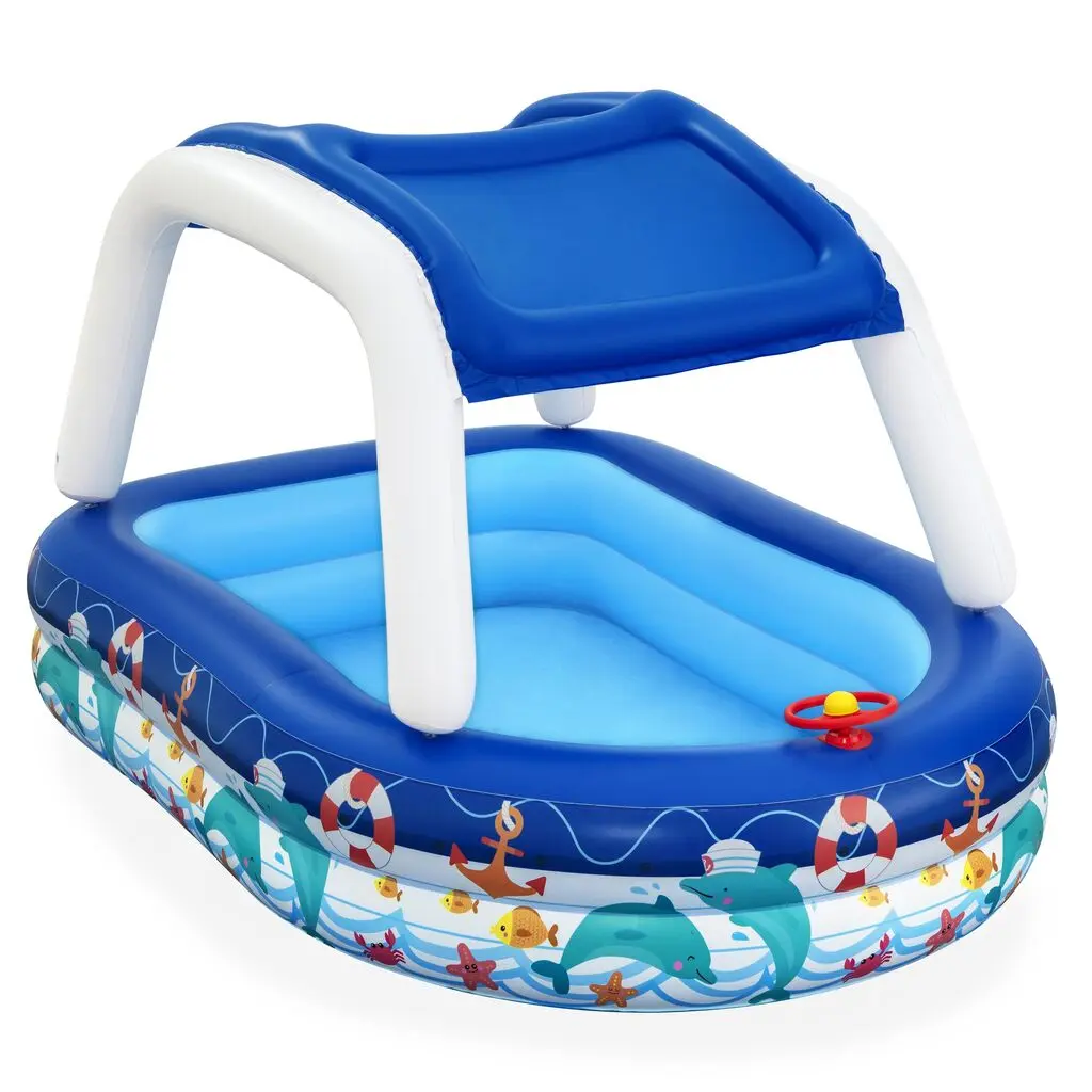 Bestway Bazen za decu sa nadstrešnicom Sea Captain, 2.13m x 1.55m x 1.32m