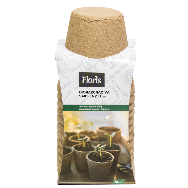 FLORIS- BIORAZGRADIVA SAKSIJA Ø 10CM (12KOM)