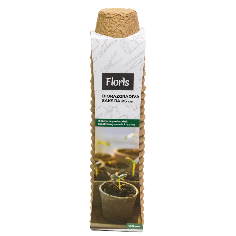FLORIS- BIORAZGRADIVA SAKSIJA Ø 6CM (24KOM)