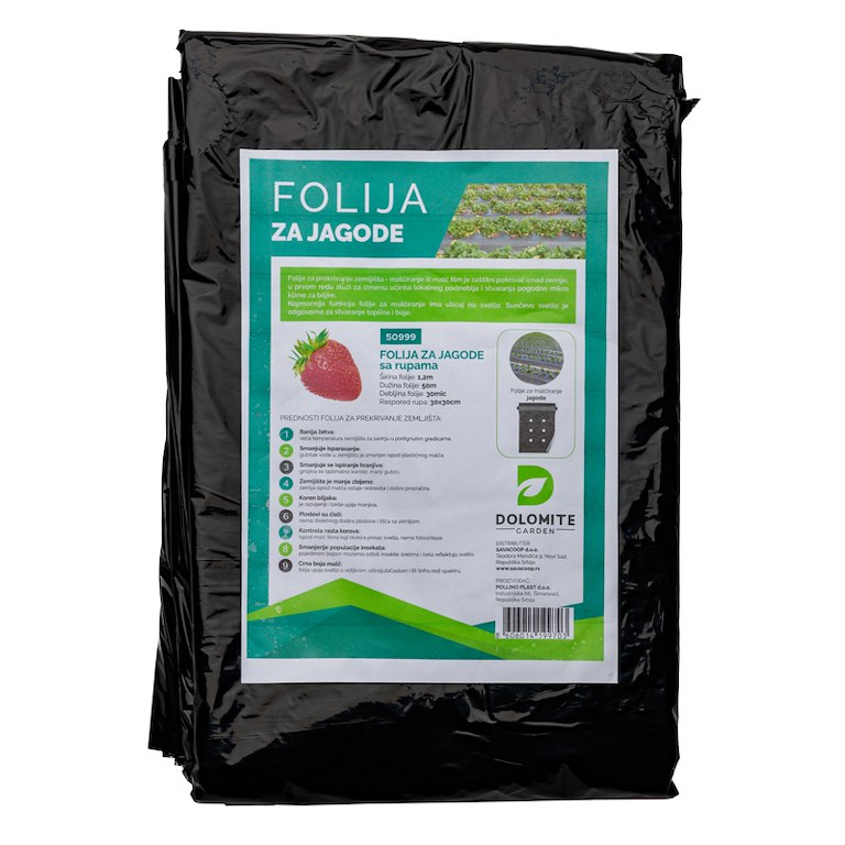 MALČ FOLIJA ZA JAGODE 1,2M X 50M 30MIC 30X30 FLORIS
