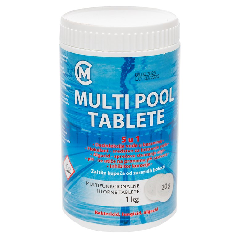 HLORNE TABLETE ZA BAZENE MULTIPOOL 1KG ( 20G TABLETA)