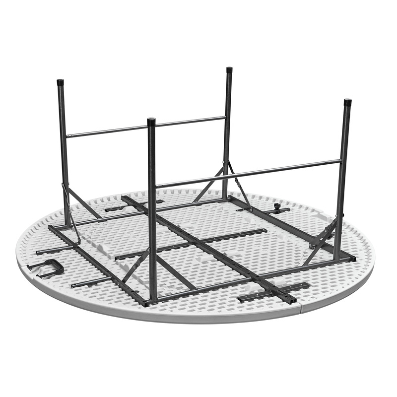 SKLOPIVI PLASTICNI STO OKRUGLI BELI 160CM