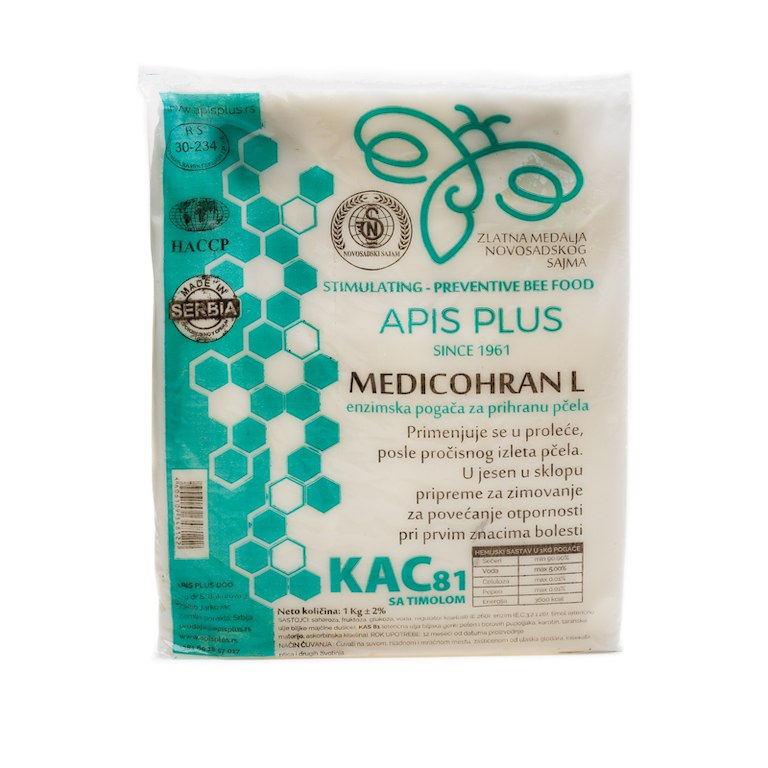 ENZIMSKA POGAČA ZA PRIHRANU PČELA- MEDICOHRAN L 1KG