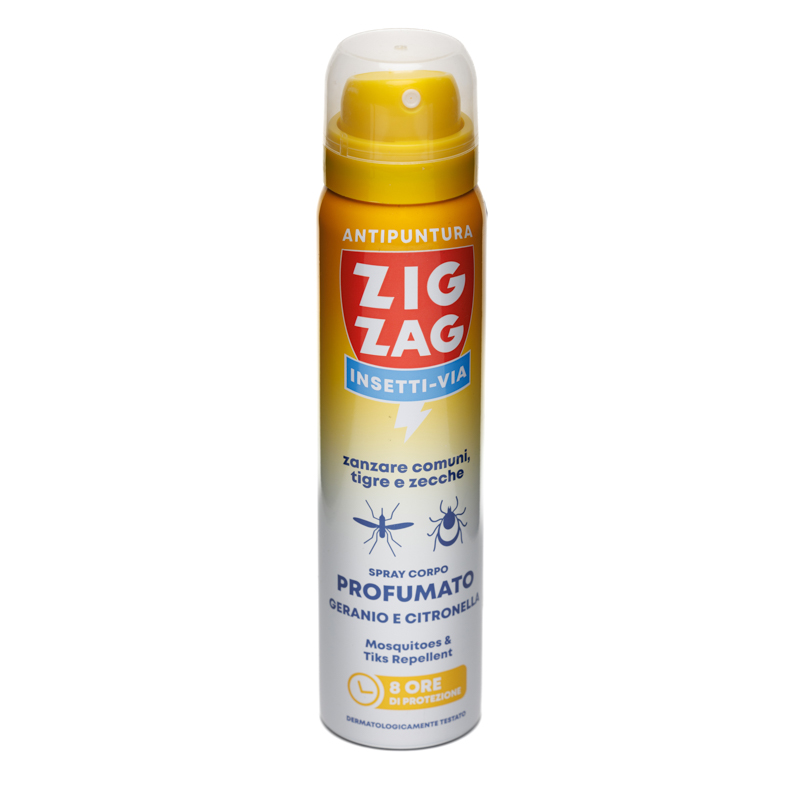 ZIG ZAG REPELENT SPREJ PROTIV KOMARACA I KRPELJA-GERANIJUM,CITRONELA(ŽUTI)