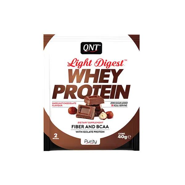 Qnt Whey Protein Light Digest, Čokolada i Lešnik, 40g