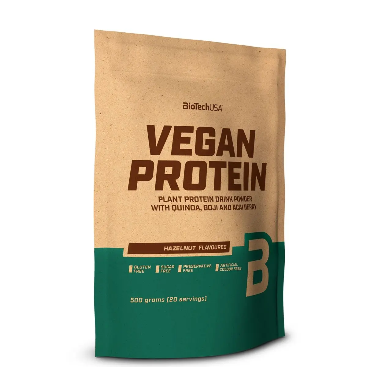 BioTechUSA Veganski protein Acai Goji Quinoa, Lešnik, 500g