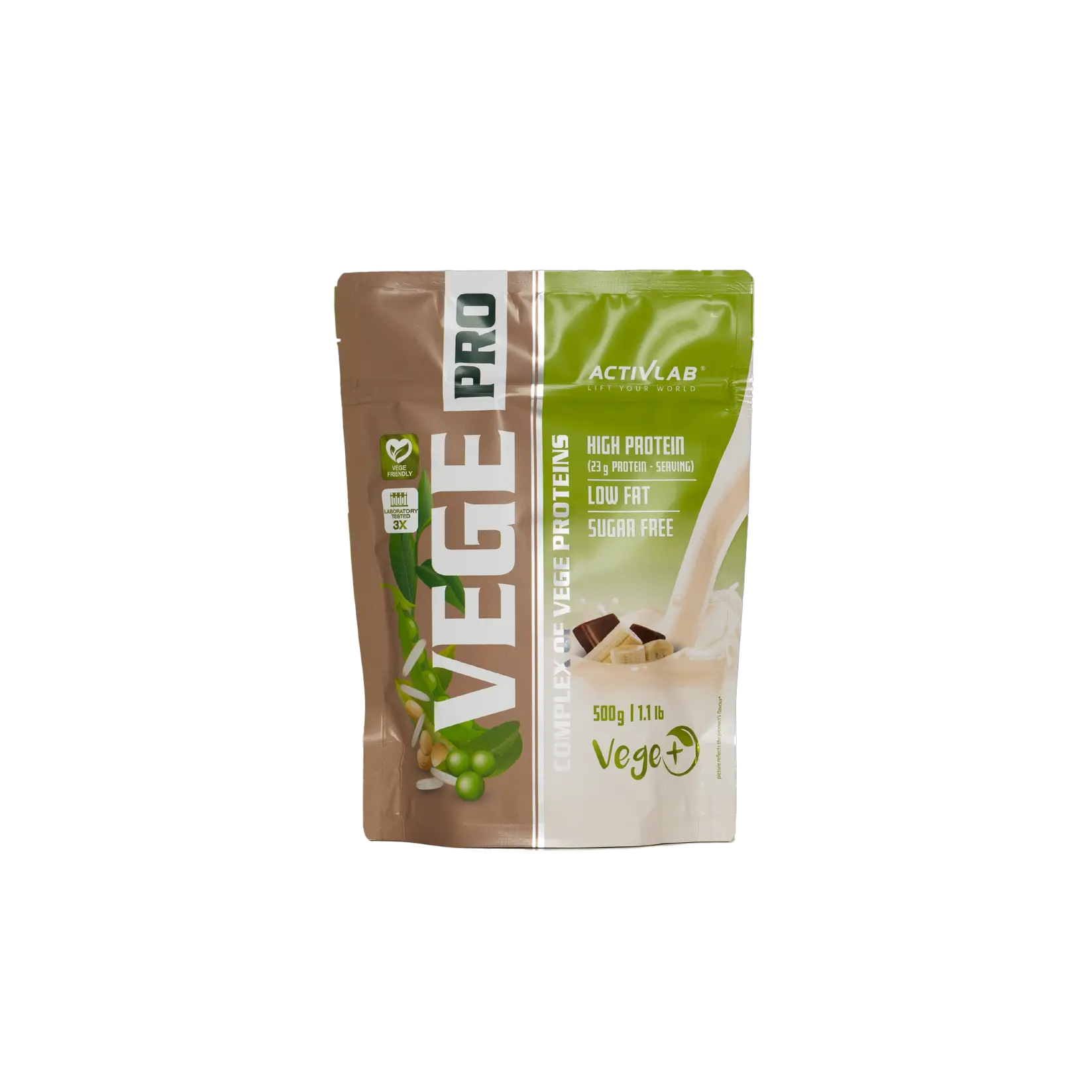 ACTIVLAB Protein VEGE PRO, Čokolada-Banana, 500g