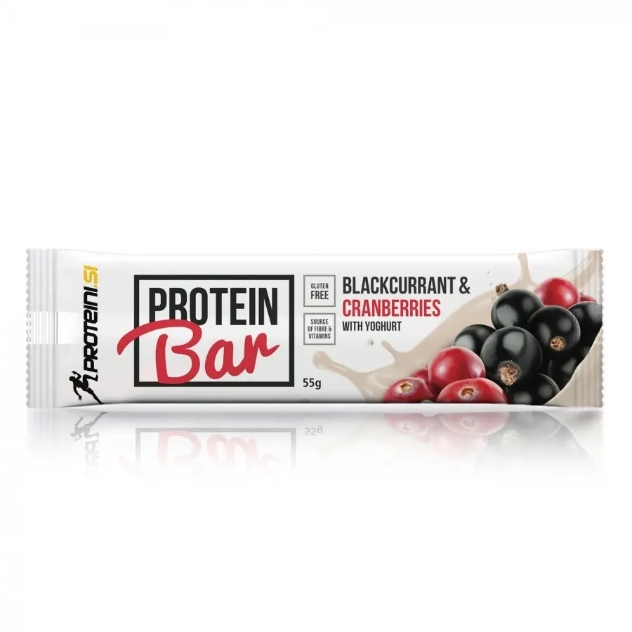 Proteini.si Proteinska čokoladica, Crna ribizla i brusnica, 55g