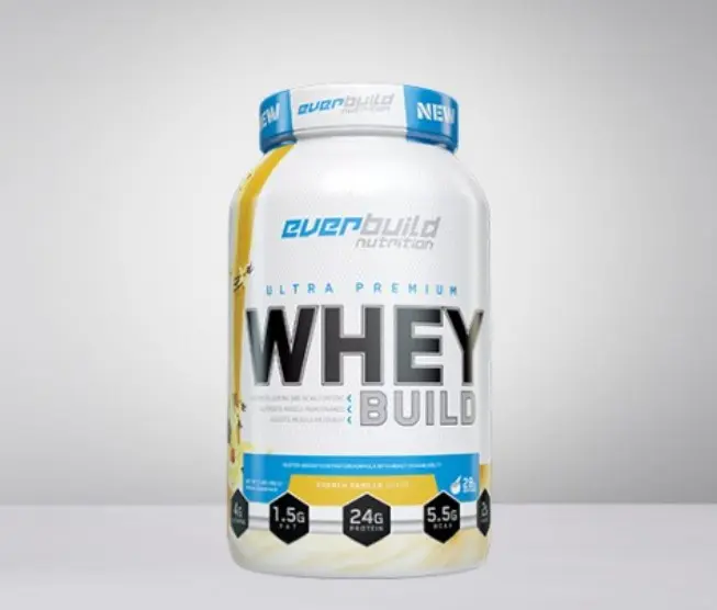 Everbuild Nutrition Whey Protein Build, Vanila, 908g