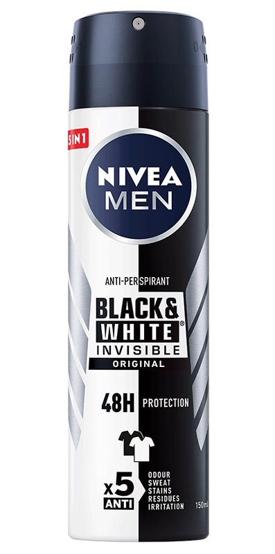 NIVEA DEO 150ML B&W INVISIBLE SILKY SMOOTH