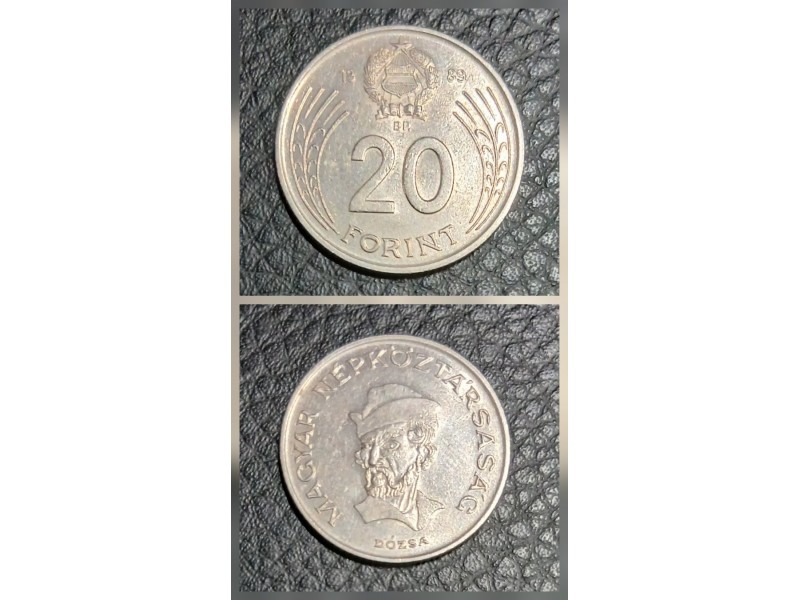 Mađarska 20 forinti 1989 – Mátyás király