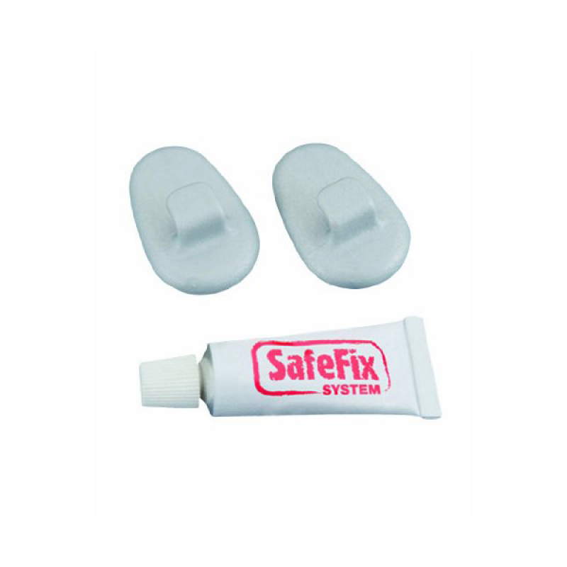 Set 2 kukice i lepak za kačenje polica SafeFix Metaltex 404994 000