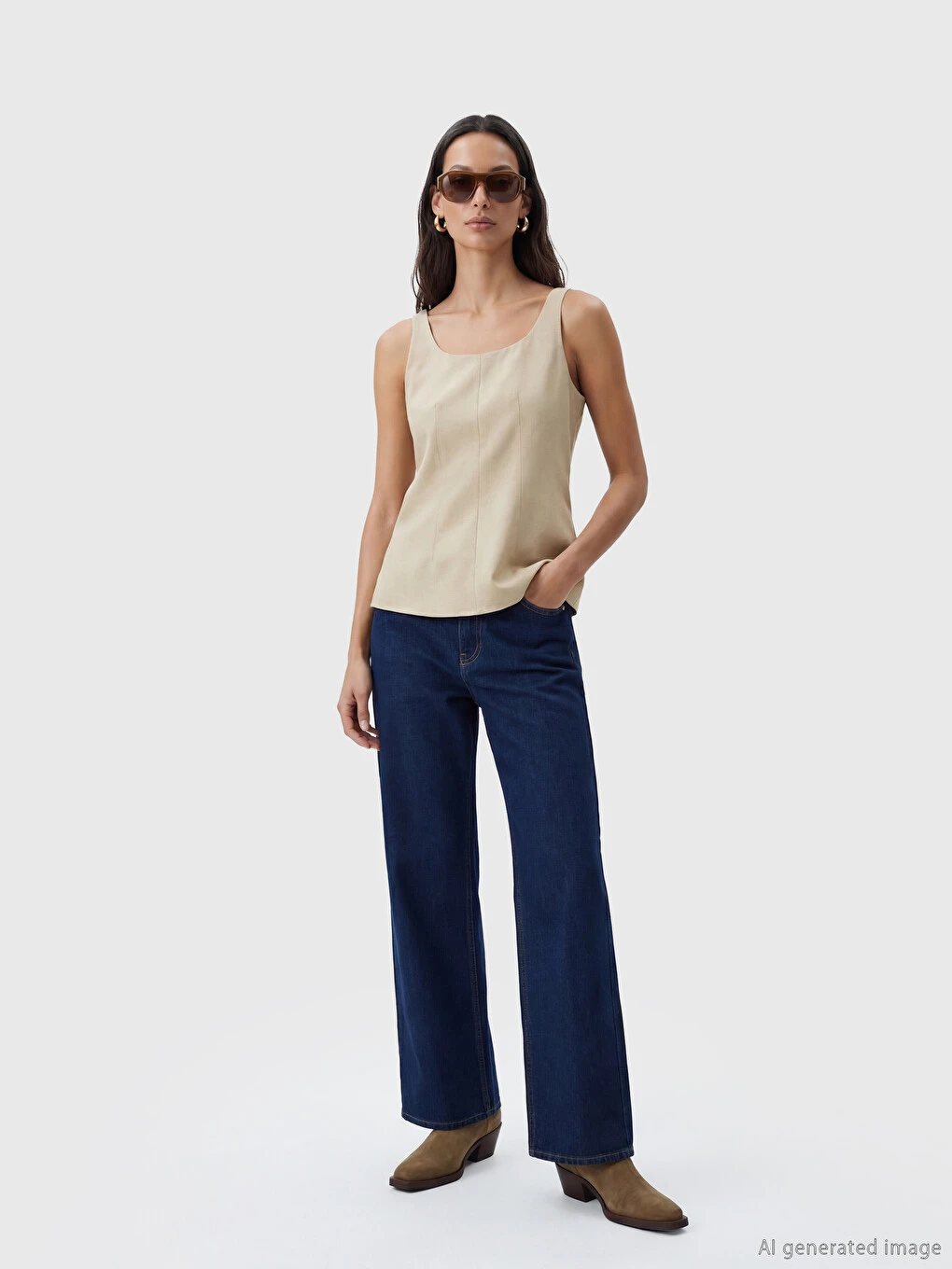 LCW EVERYDAY Bluza Od Mešavine Lana Sa Okruglim Izrezom
